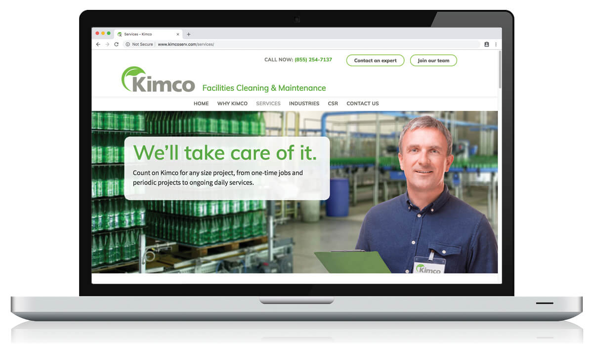 Kimco Services Website Redesign and Brand Revitalization