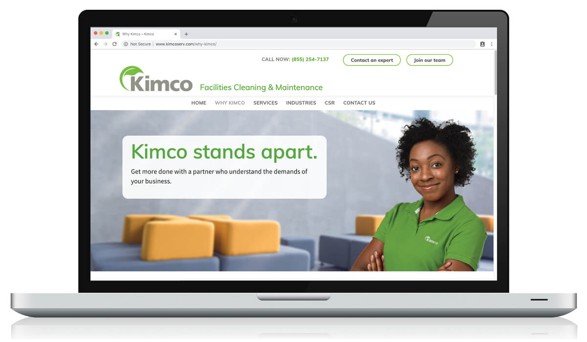 Kimco Services Website Redesign and Brand Revitalization